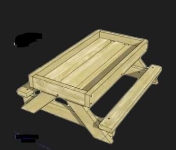 CHICKNIC TABLE PLANS - Etsy