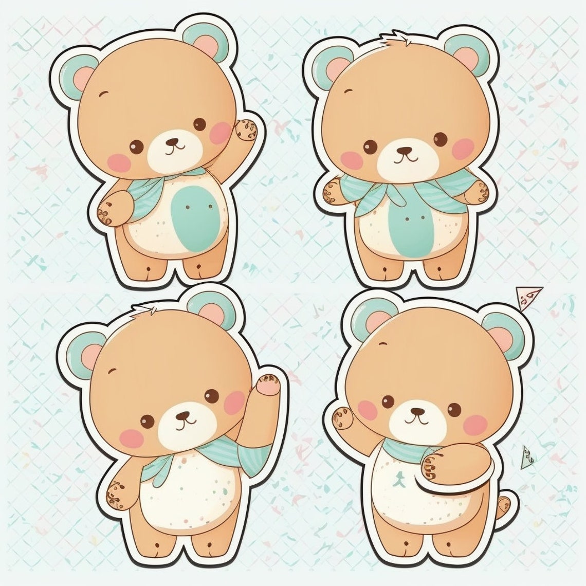Bear Digital Stickers 80 Sticker-pack | Kawaii Instagram Twitch Emotes ...