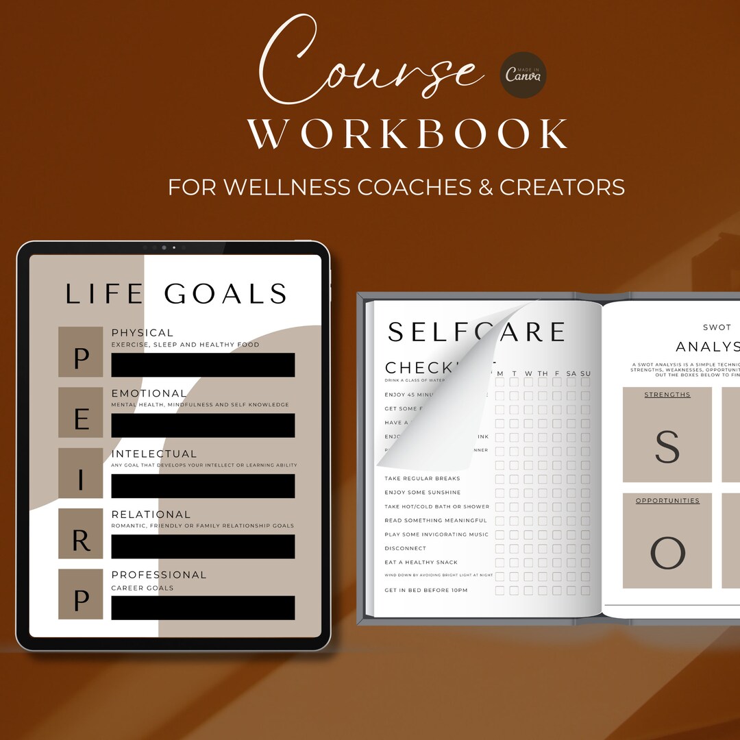 Course Creator Workbook Template Course Creation for Wellness Coaches ...