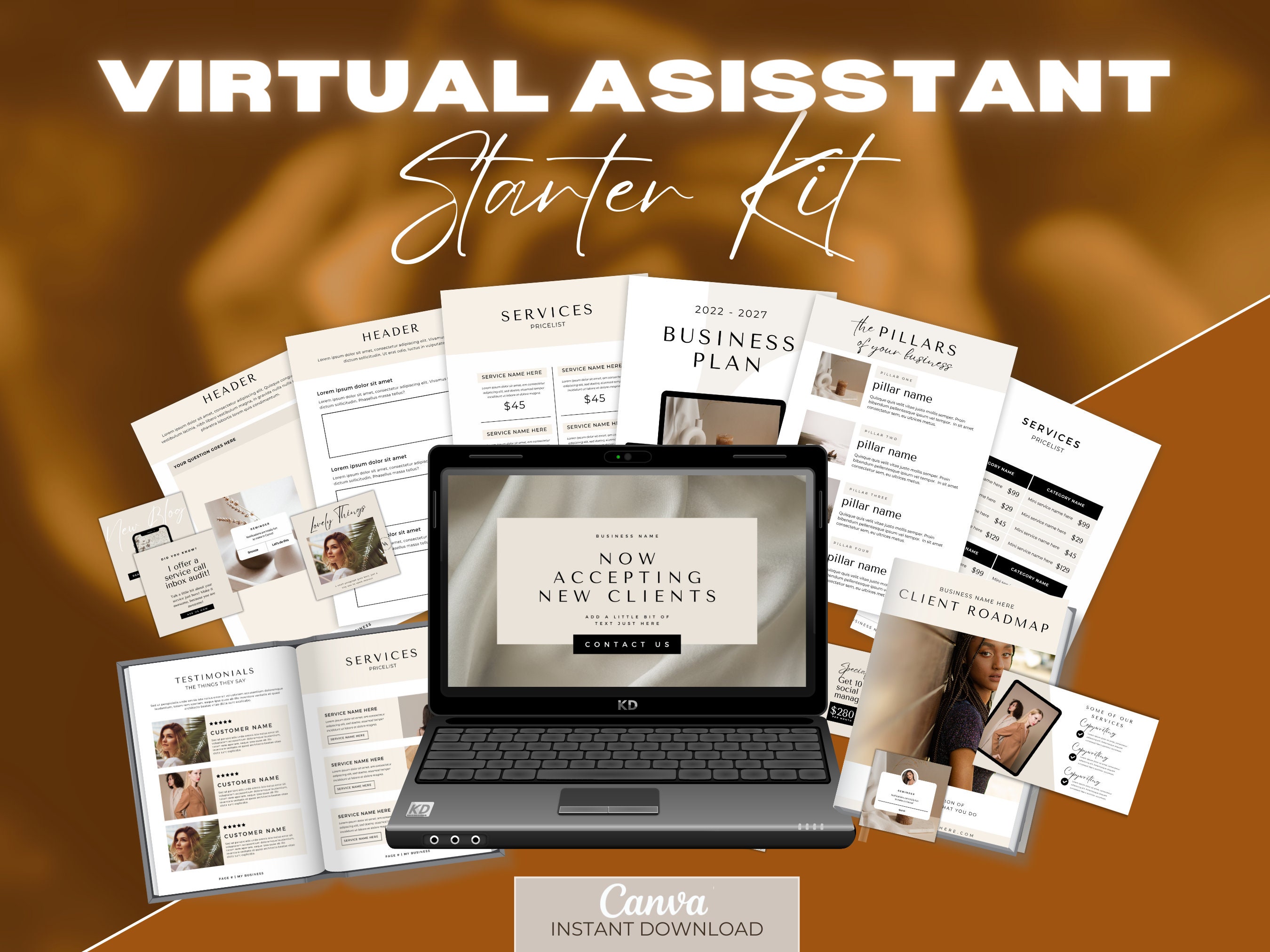 Virtual Assistant Bundle Virtual Assistant Starter Pack - Etsy