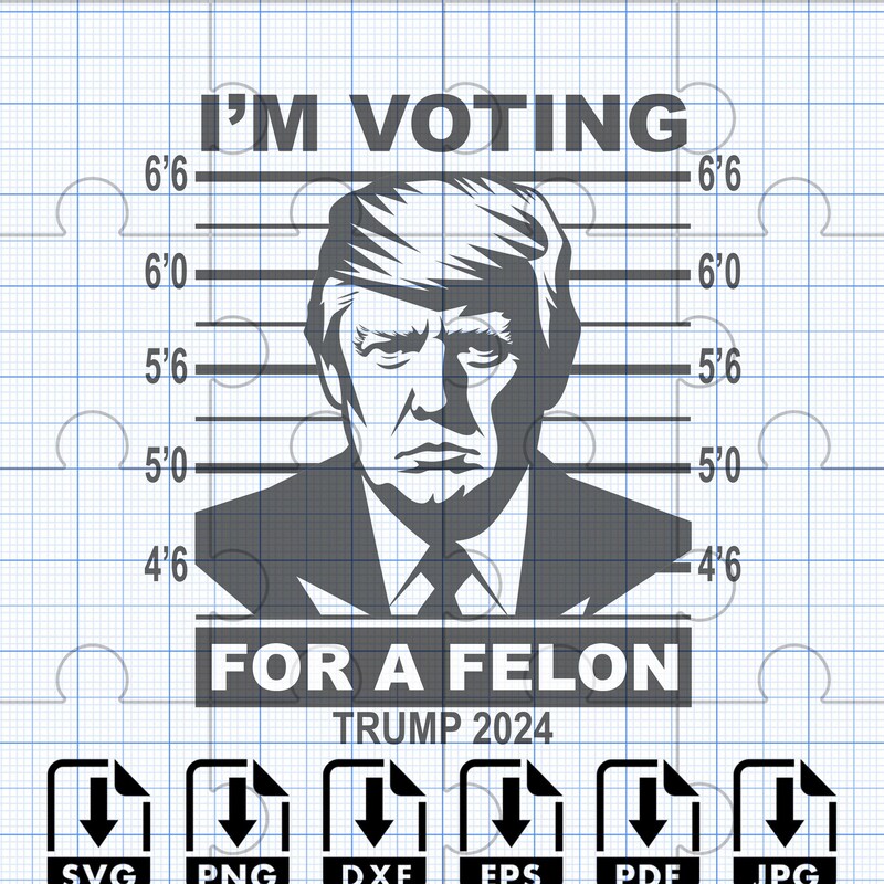 Trump Black and White Svg - Etsy