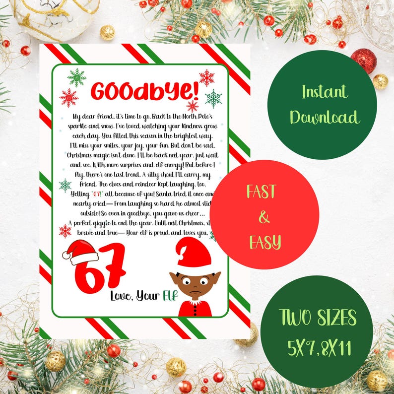 Editable Elf Goodbye Letter, Arrival Letter, Elf Return Letter, Elf I'm ...
