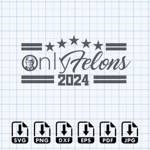 Only Felon 2024, Trump 2024, Trump PNG, Laser Engraving File, Hat ...