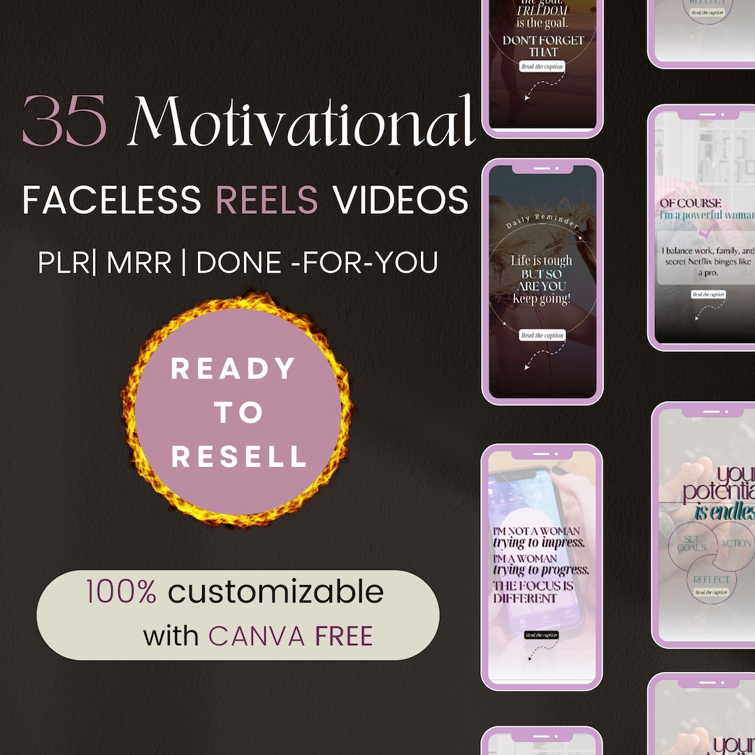 35 Faceless Reels Done for You Motivational Quotes,digital Marketing ...