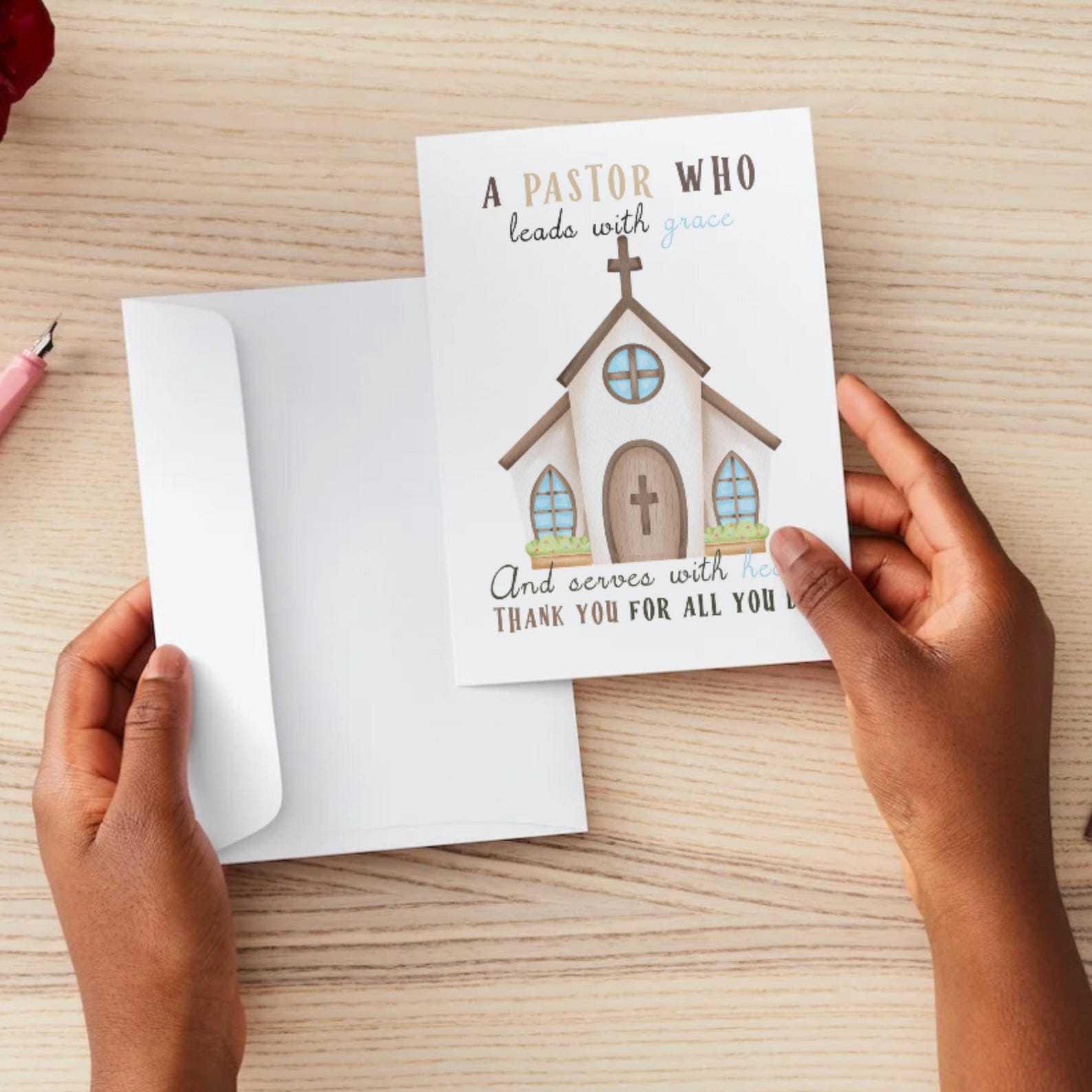 Printable Pastor Appreciation Card,thank You Card,church Youth Group ...