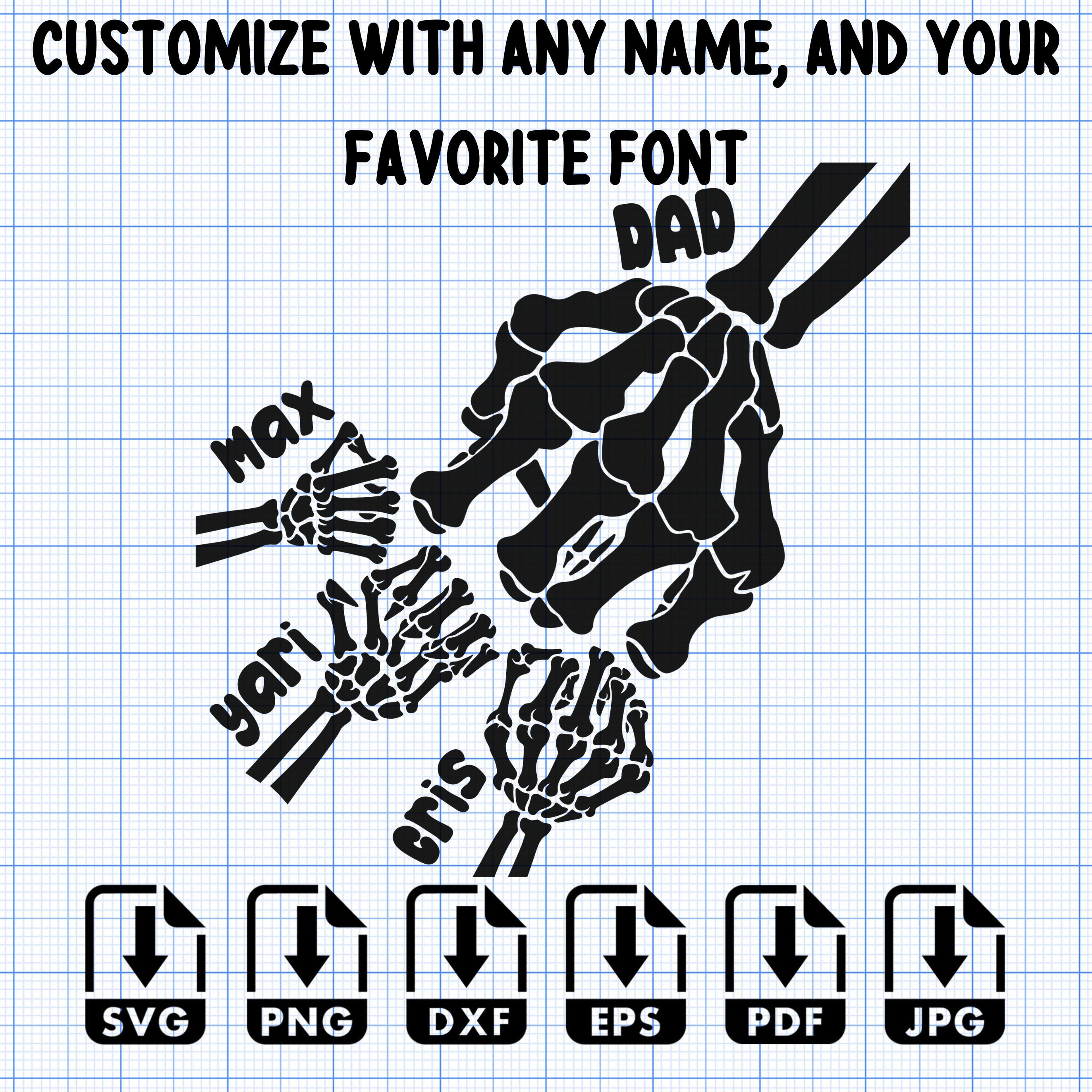 Skeleton Family Fist Bump,spooky Skull Hands, Svg, Png, Pdf, Dxf, Eps ...