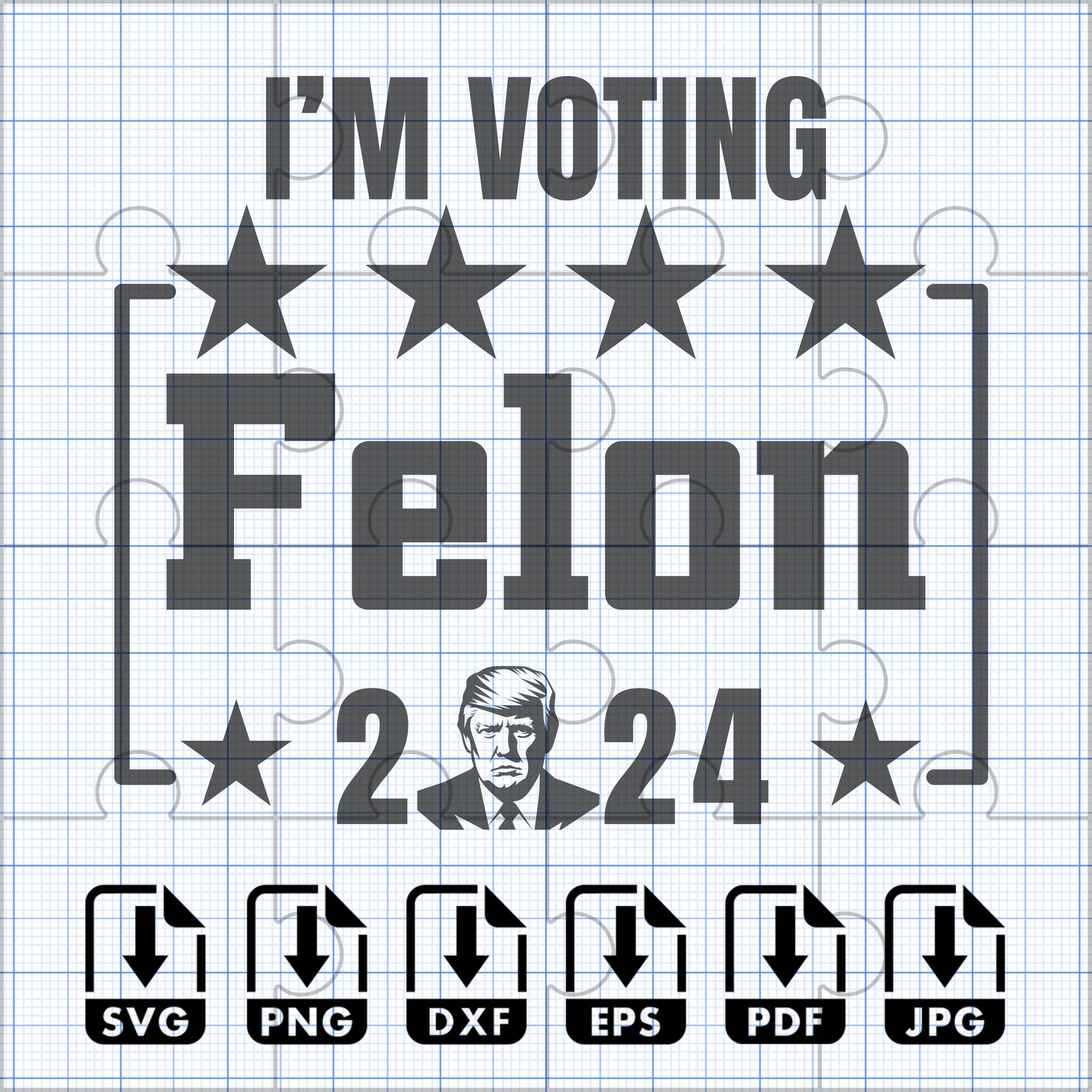 I'm Voting for A Felon 2024 President Trump,convicted Felon, Funny ...