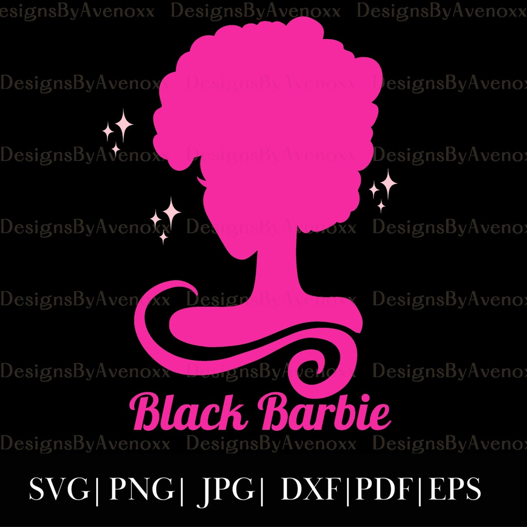 Black Barbie, Barbi Doll,afro Barb, Black Princess Pink, Png, Eps, Dxf ...