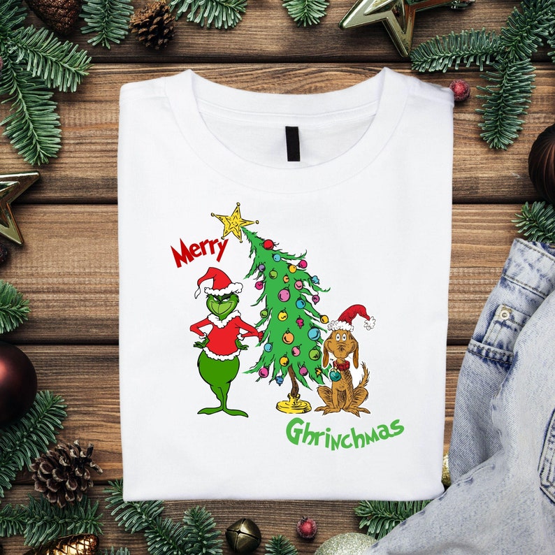 Grinch and Max Christmas Tree Png,grinch Christmas Tree PNG, Retro ...