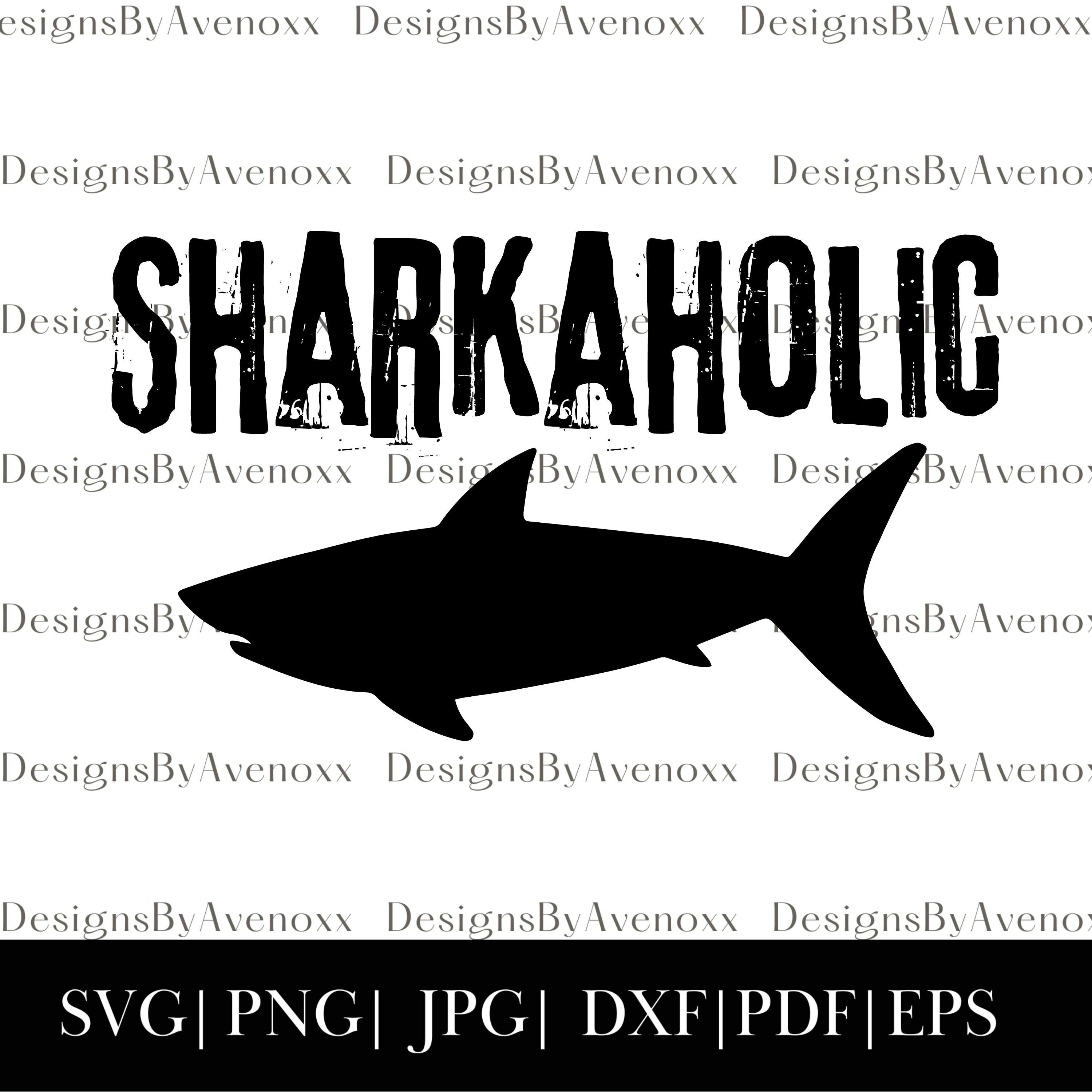Sharkaholic shark Svg Shark Fin Svg Shark Week Tiger - Etsy Australia