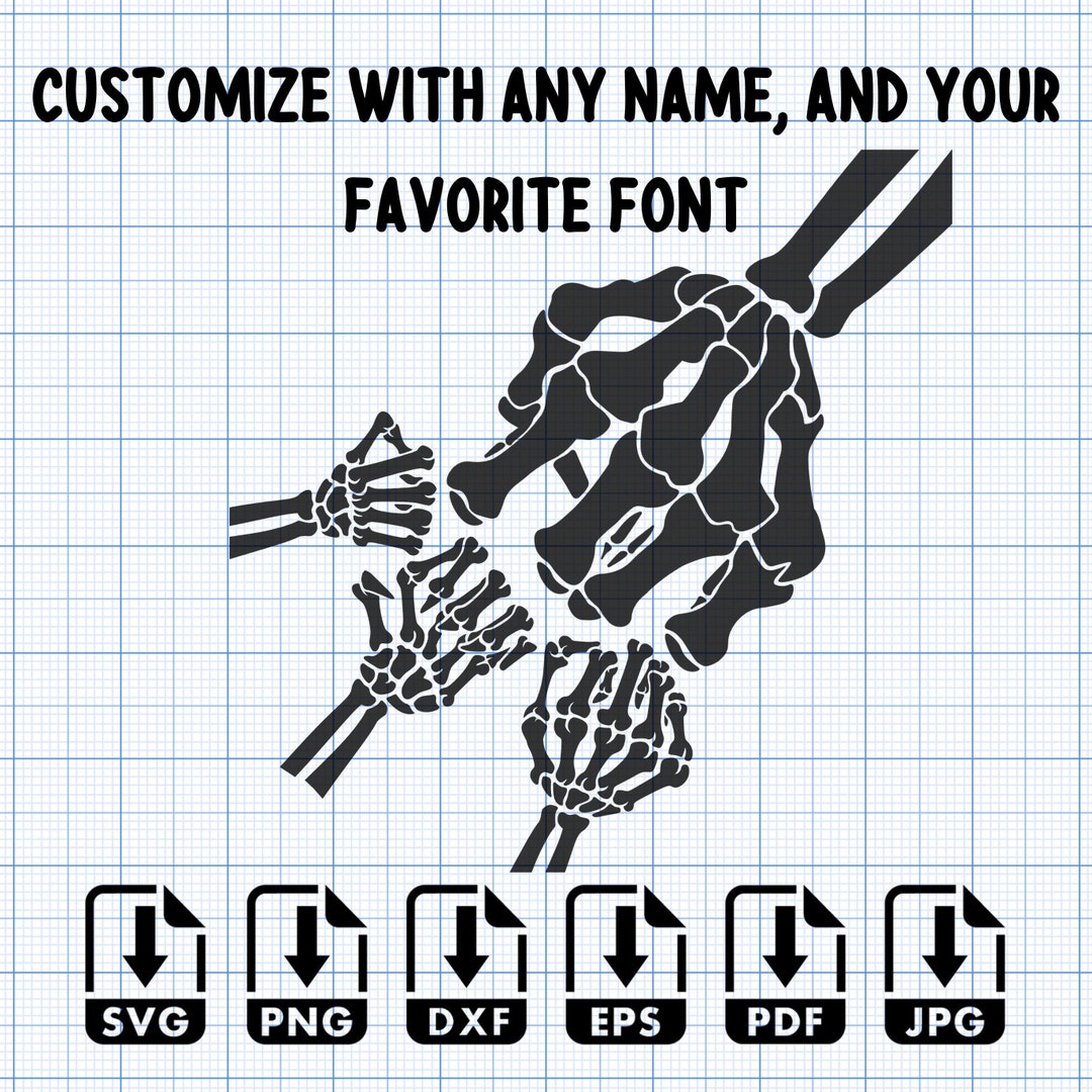 Skeleton Family Fist Bump,spooky Skull Hands, Svg, Png, Pdf, Dxf, Eps ...