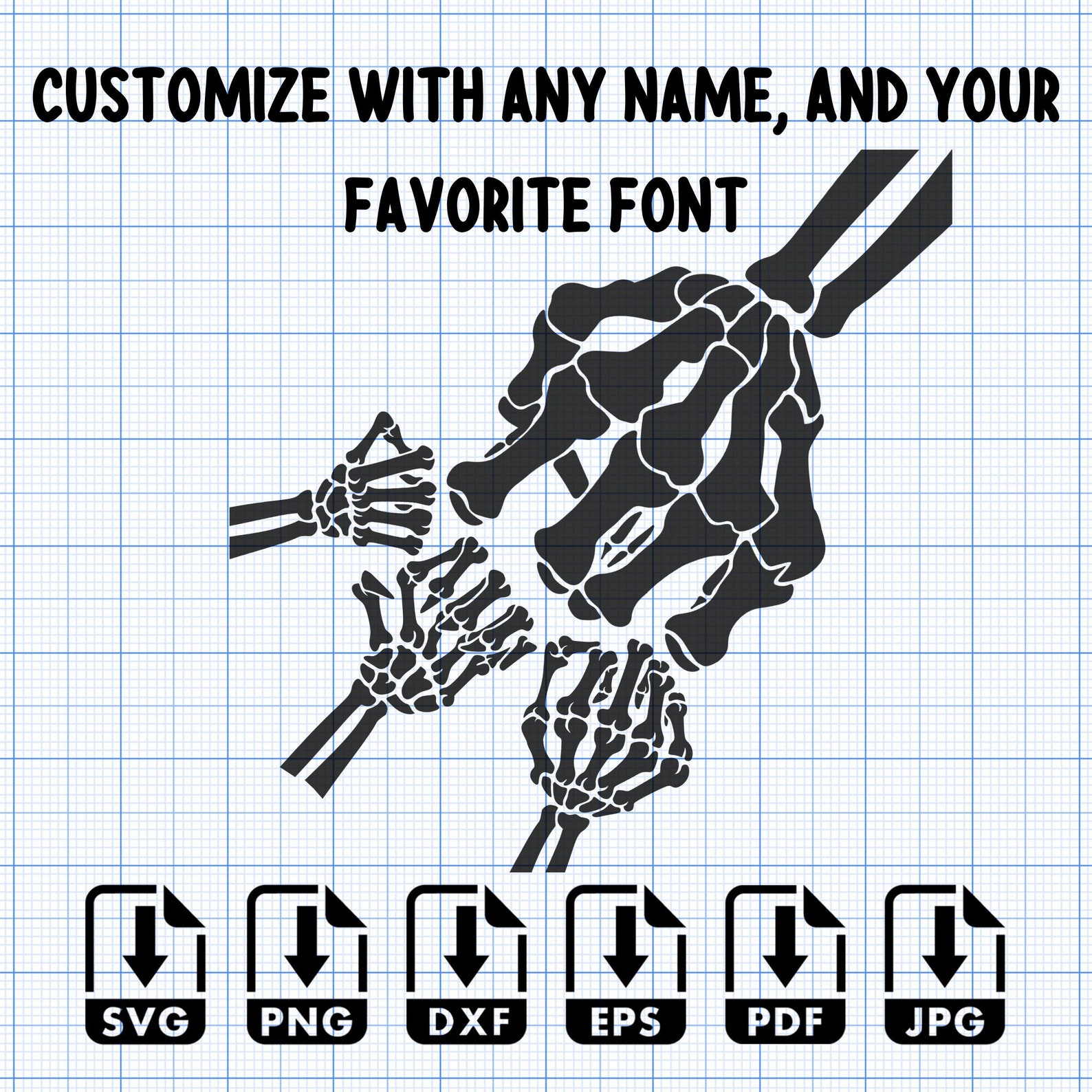 Skeleton Family Fist Bump,spooky Skull Hands, Svg, Png, Pdf, Dxf, Eps ...
