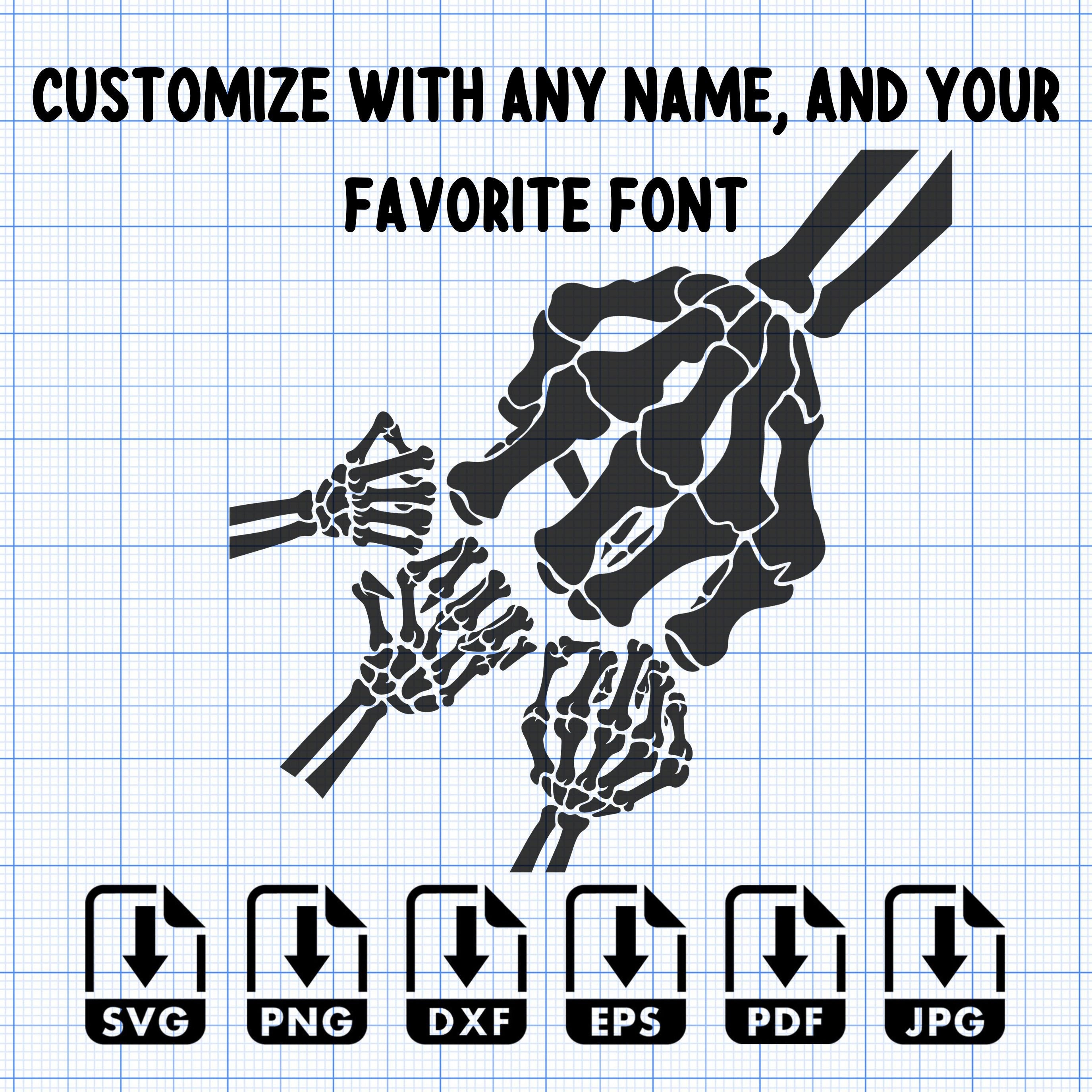 Skeleton Family Fist Bump,spooky Skull Hands, Svg, Png, Pdf, Dxf, Eps ...