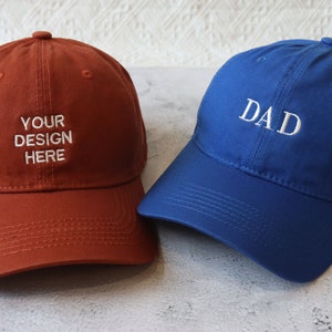 Personalised Vintage Cap , Embroidered Cotton Dad Hat With Custom ...