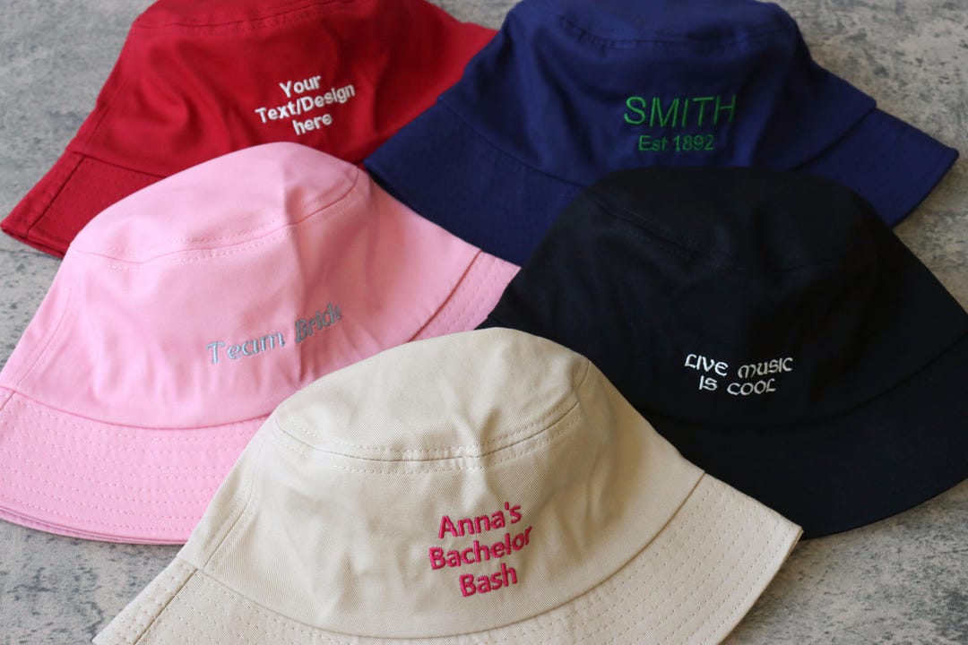 Embroidered Bucket Hat Custom Hat Bachelor/bachelorette Hat Sun Hat ...