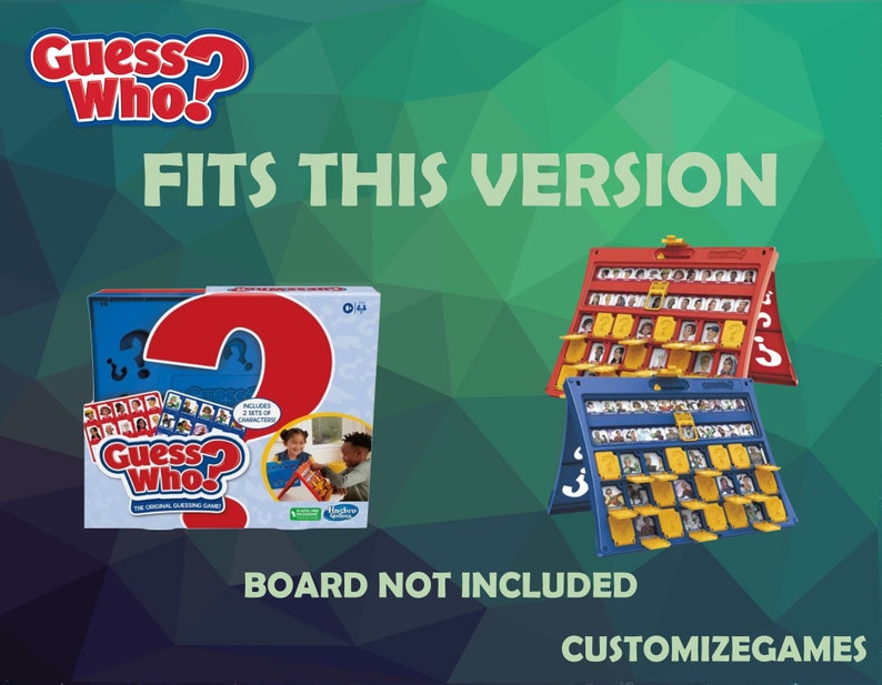 Custom Guess Who Board Game - Your Pictures! - Family Guess Who ...