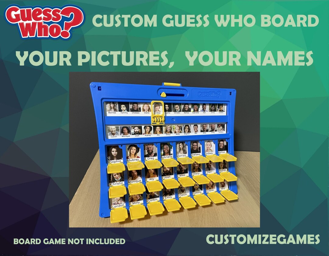 Custom Guess Who Board Game - Your Pictures! - Family Guess Who ...