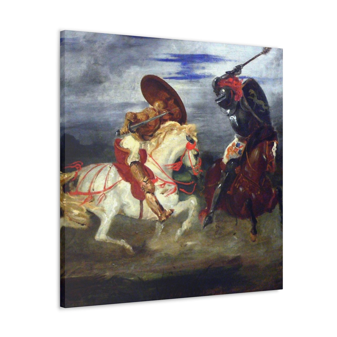Horse, Knights, Battle, Fighting, Wall Art, Wall Decor, Oil Painting ...