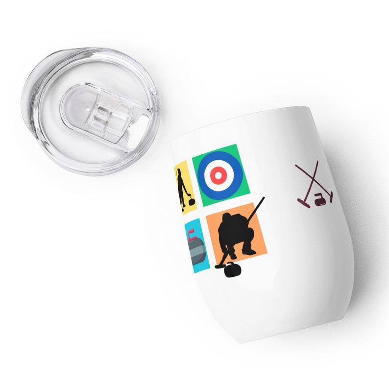 Curling Tumbler Gift Insulated Mug for Curler Sport Mug Gift, Wine ...