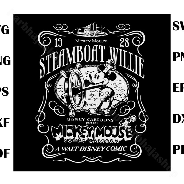 Steamboat Willie Svg - Etsy