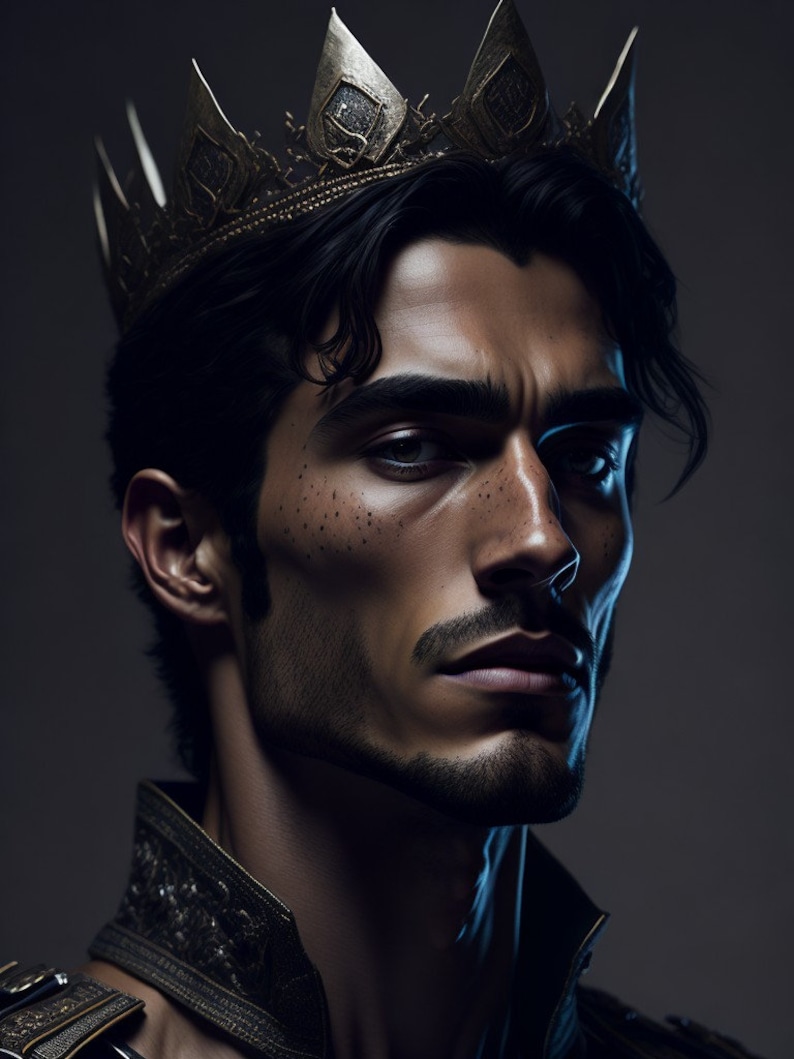 Regal Majesty: Digital Painting of a King Portrait Paint - Etsy