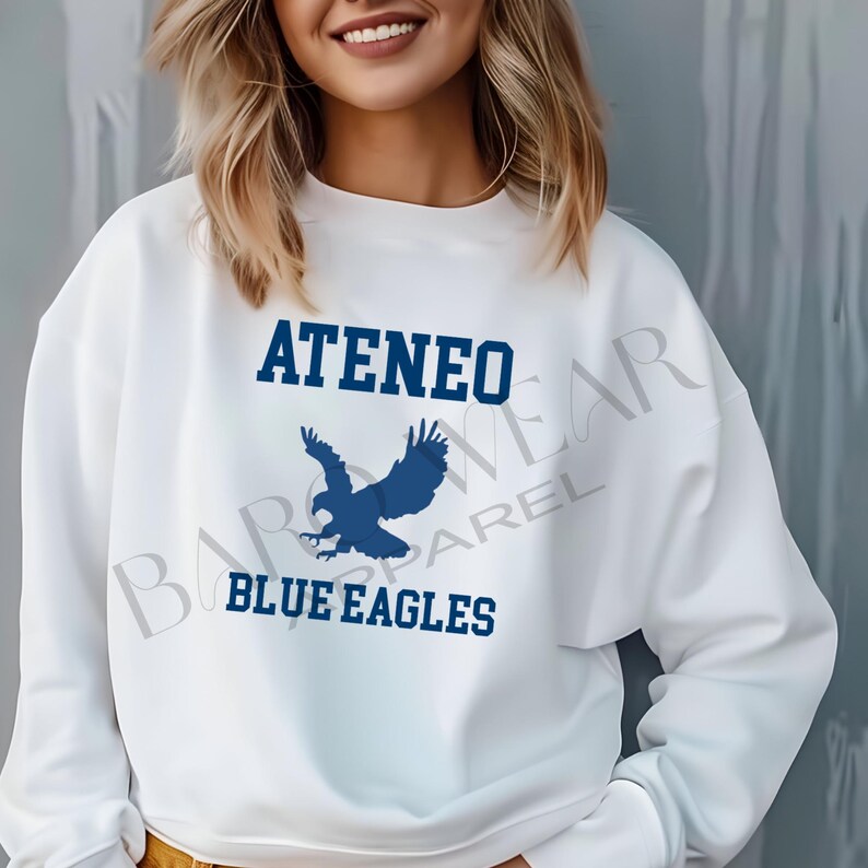Ateneo Blue Eagles Sweatshirt, ADMU University Pullover - Etsy