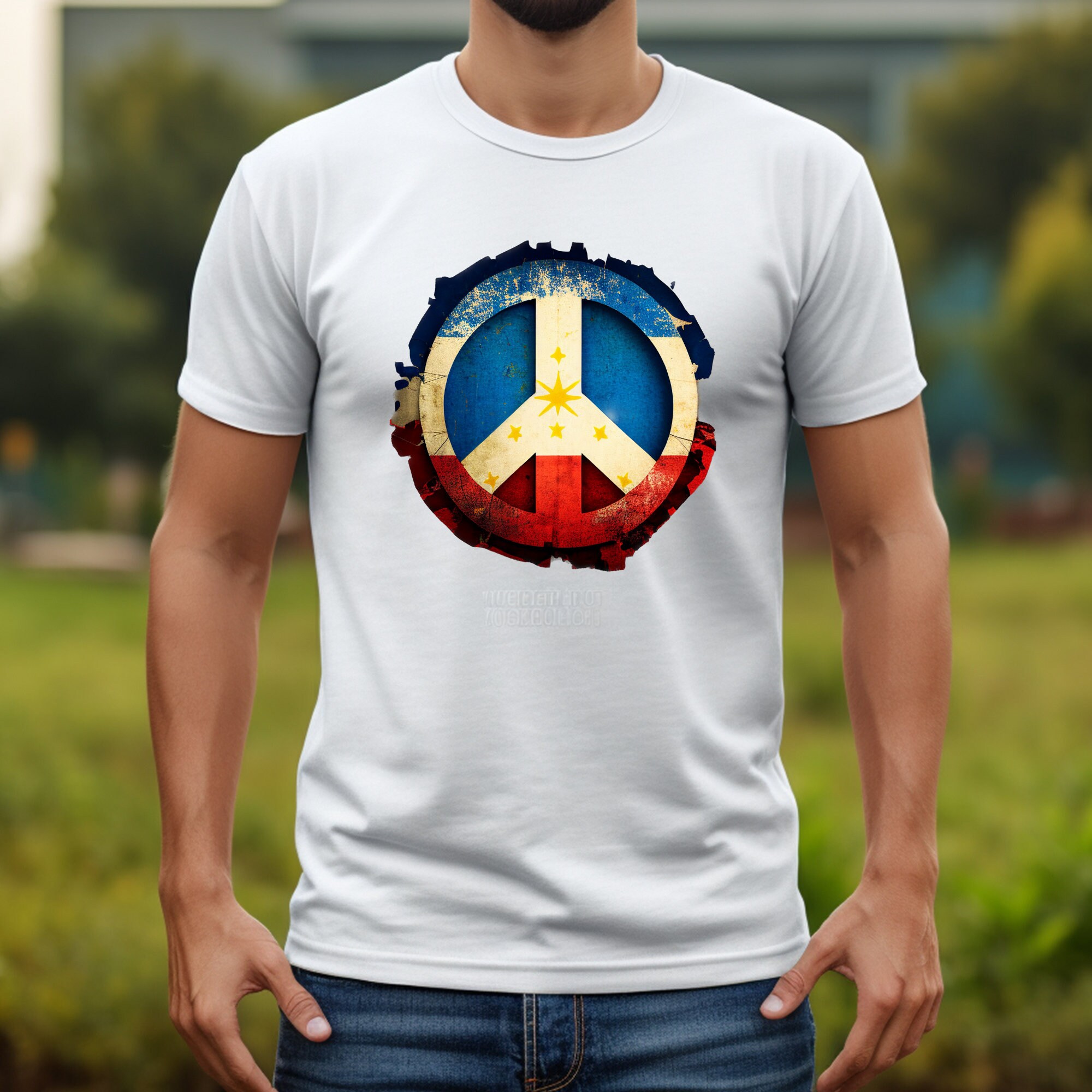 Philippine Flag Peace T Shirt Filipino Flag Pilipinas Pilipino Pinoy ...