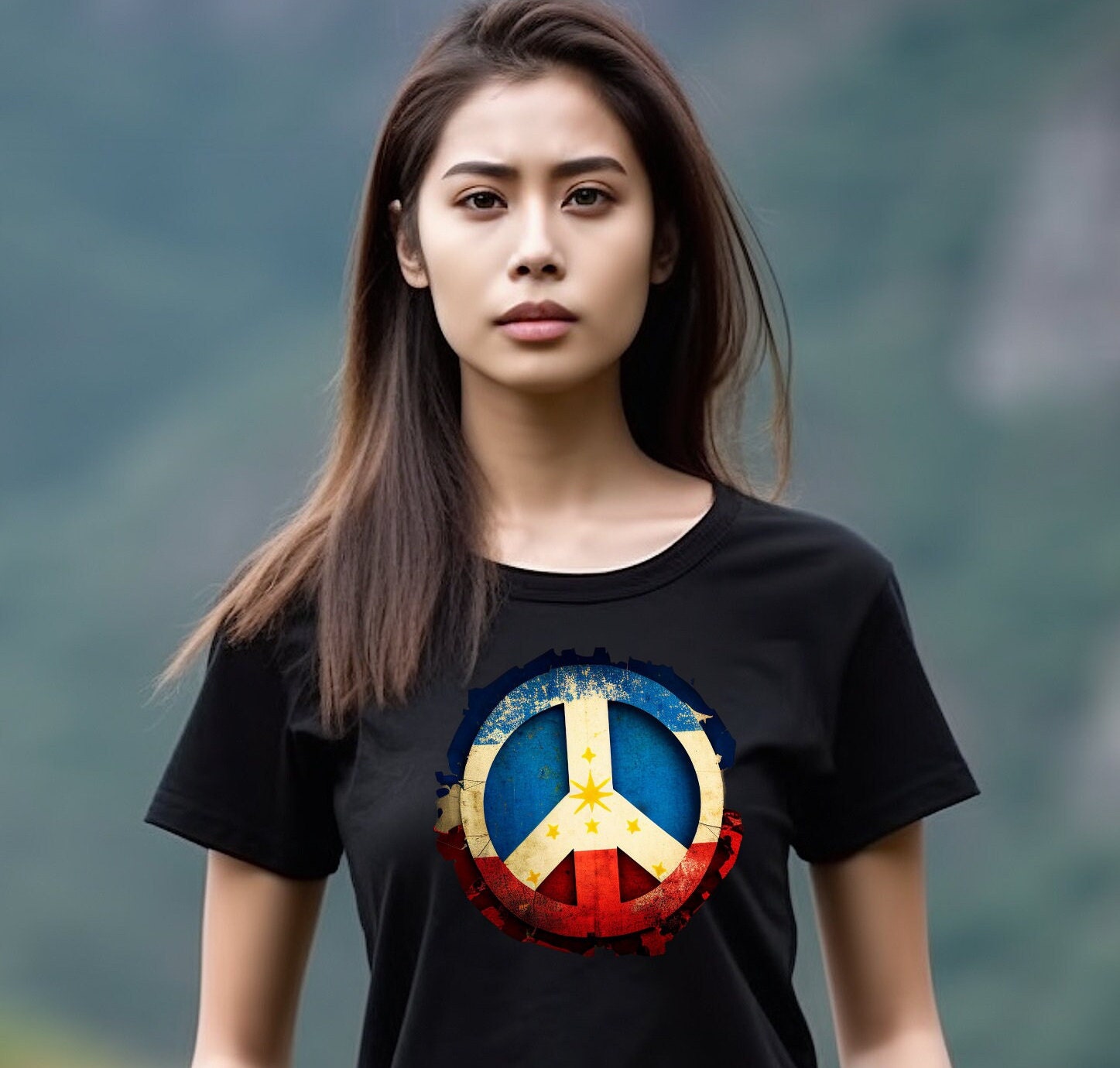 Philippine Flag Peace T Shirt Filipino Flag Pilipinas Pilipino Pinoy ...