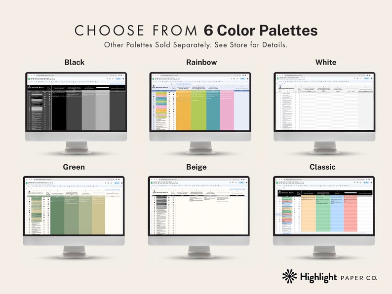 Eisenhower Decision Matrix rainbow: Google Sheet Template, Digital ADHD ...