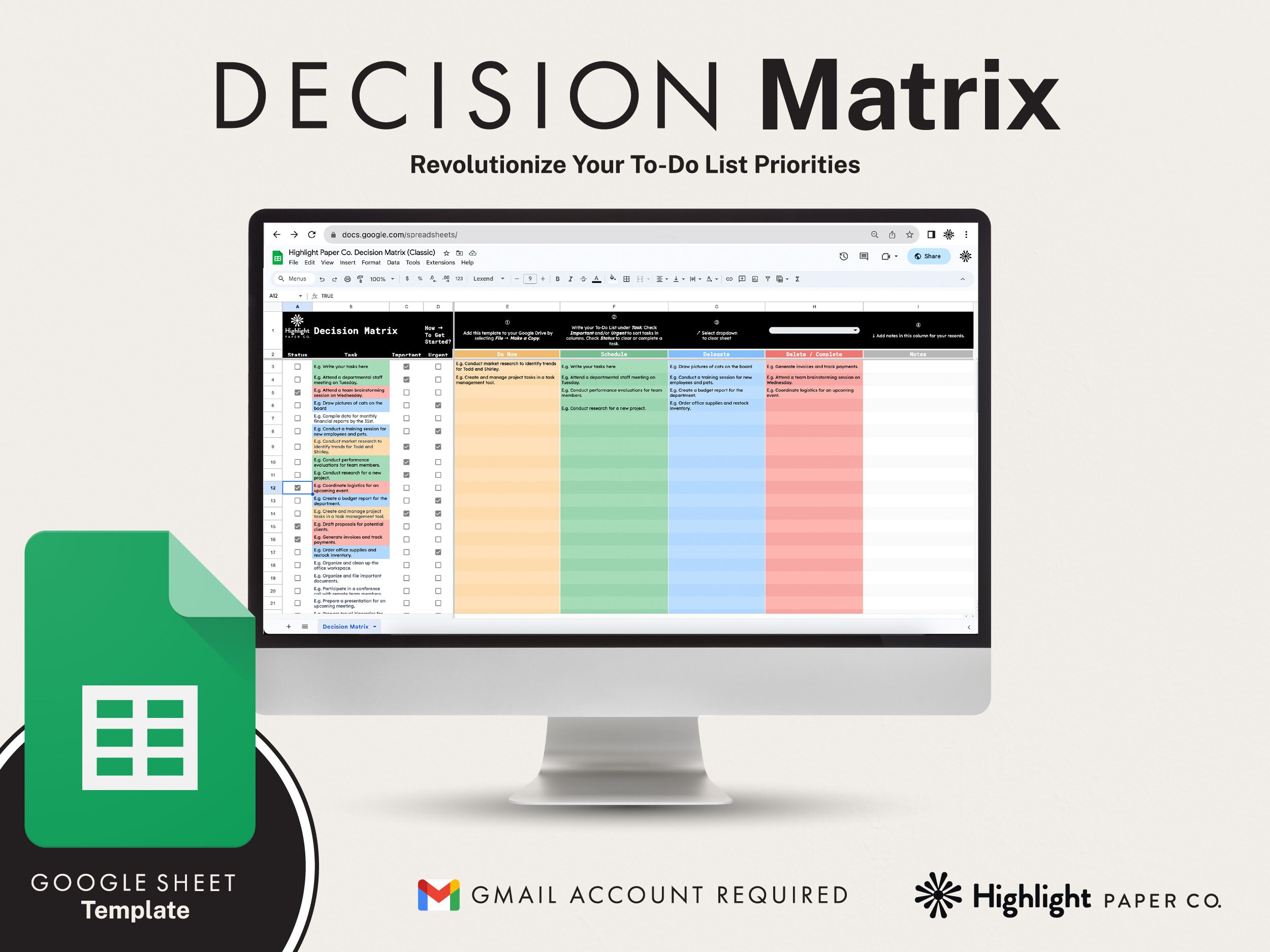 Eisenhower Decision Matrix: Daily Task Priority Tracker - Etsy
