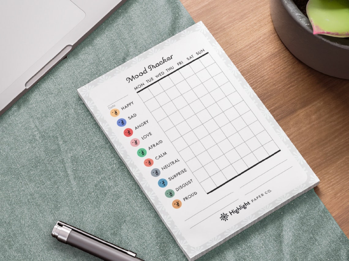 Mood Tracker Post-it® Note Pad, Emotion Journal, Sticky Note Pad ...