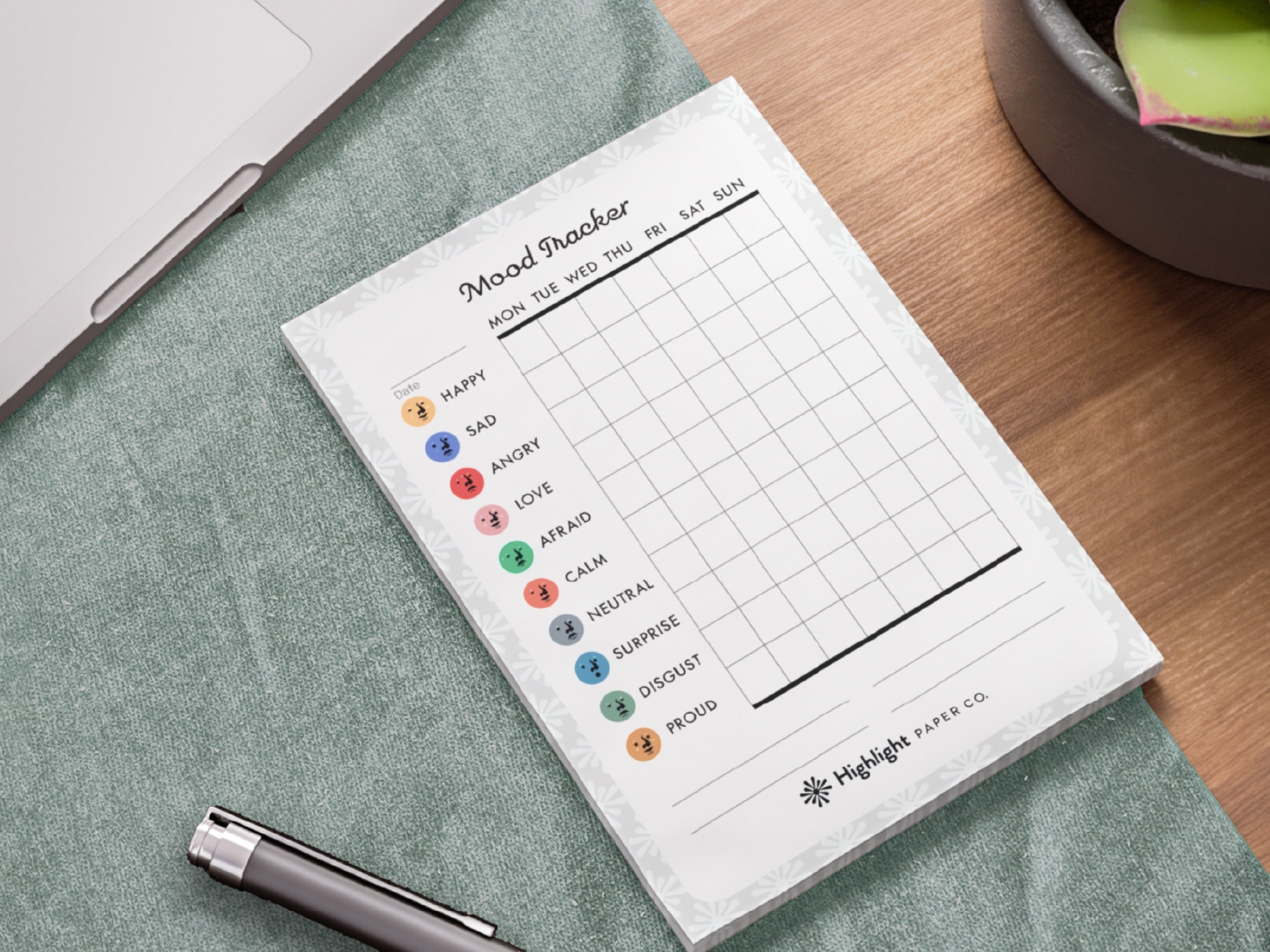 Mood Tracker Post-it® Note Pad, Emotion Journal, Sticky Note Pad ...