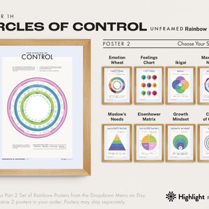 Pair 2 Poster Bundle: Rainbow - Customize Your Set - Colorful ...