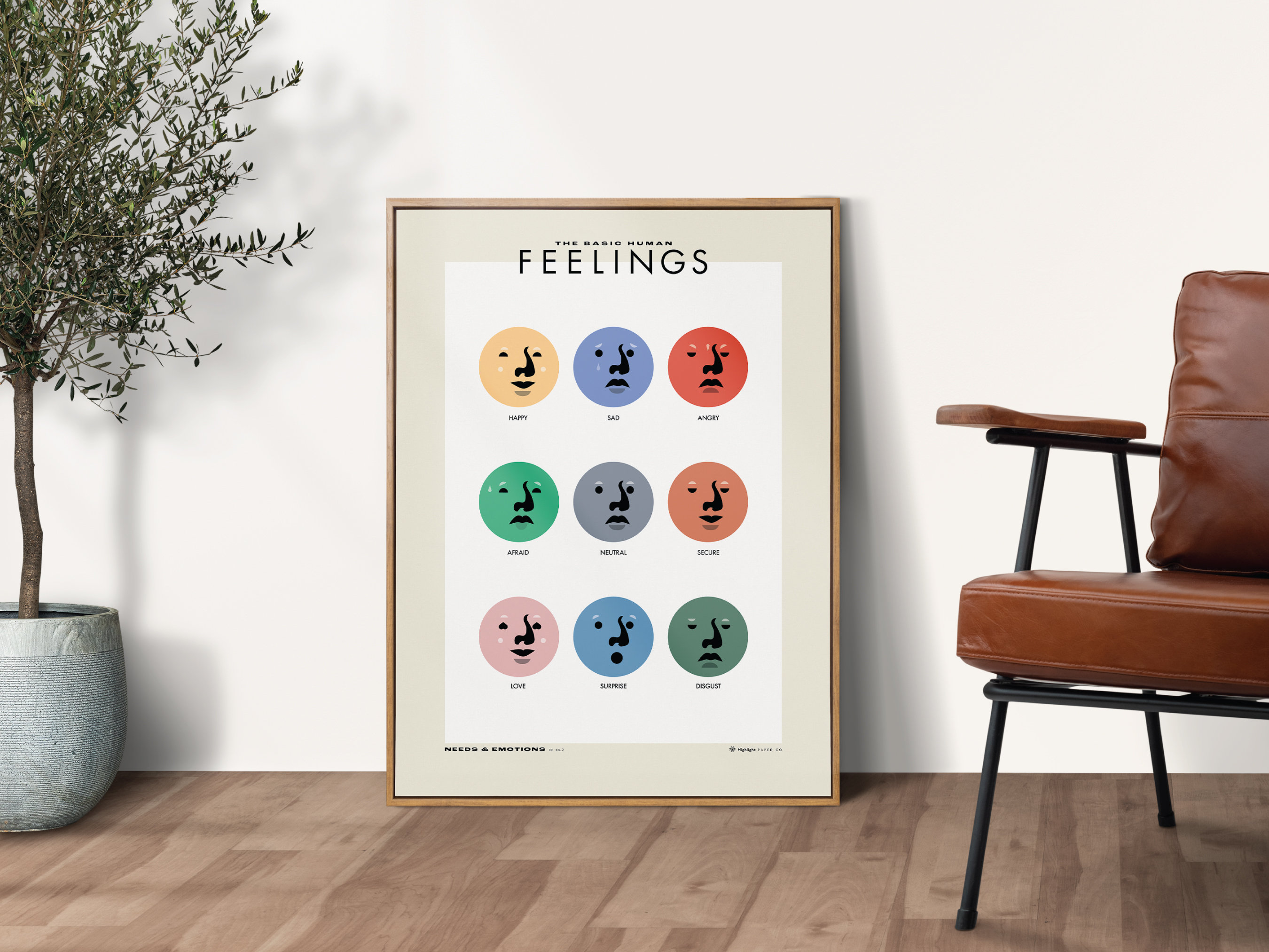 Nursery Emotion Chart Poster (beige Rainbow) — Feelings Poster, Therapy ...