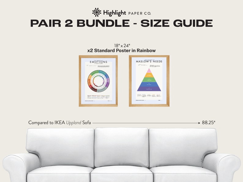 Pair 2 Poster Bundle: Rainbow - Customize Your Set - Colorful Inspirational Wall Art for Growth ...