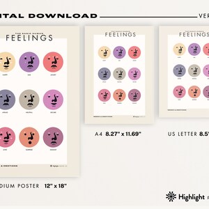 Printable Feelings Chart - DIGITAL Poster Download - Human Emotions ...
