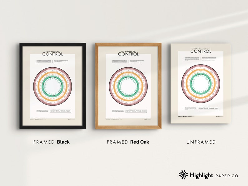 Circles of Control Poster (rainbow) - Calm Corner, Classroom Art ...