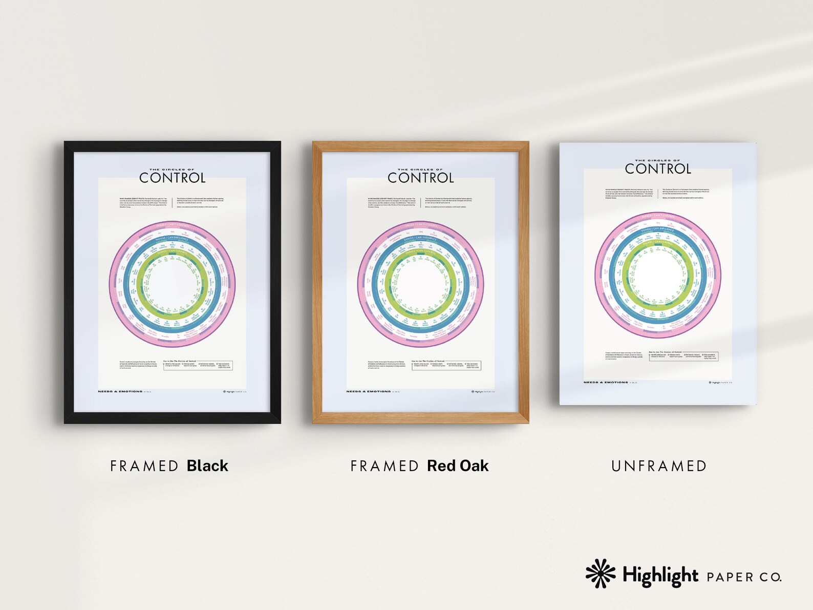 Circles of Control Poster (rainbow) - Calm Corner, Classroom Art ...