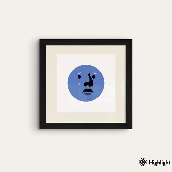 Happy Sad Face Print - Etsy