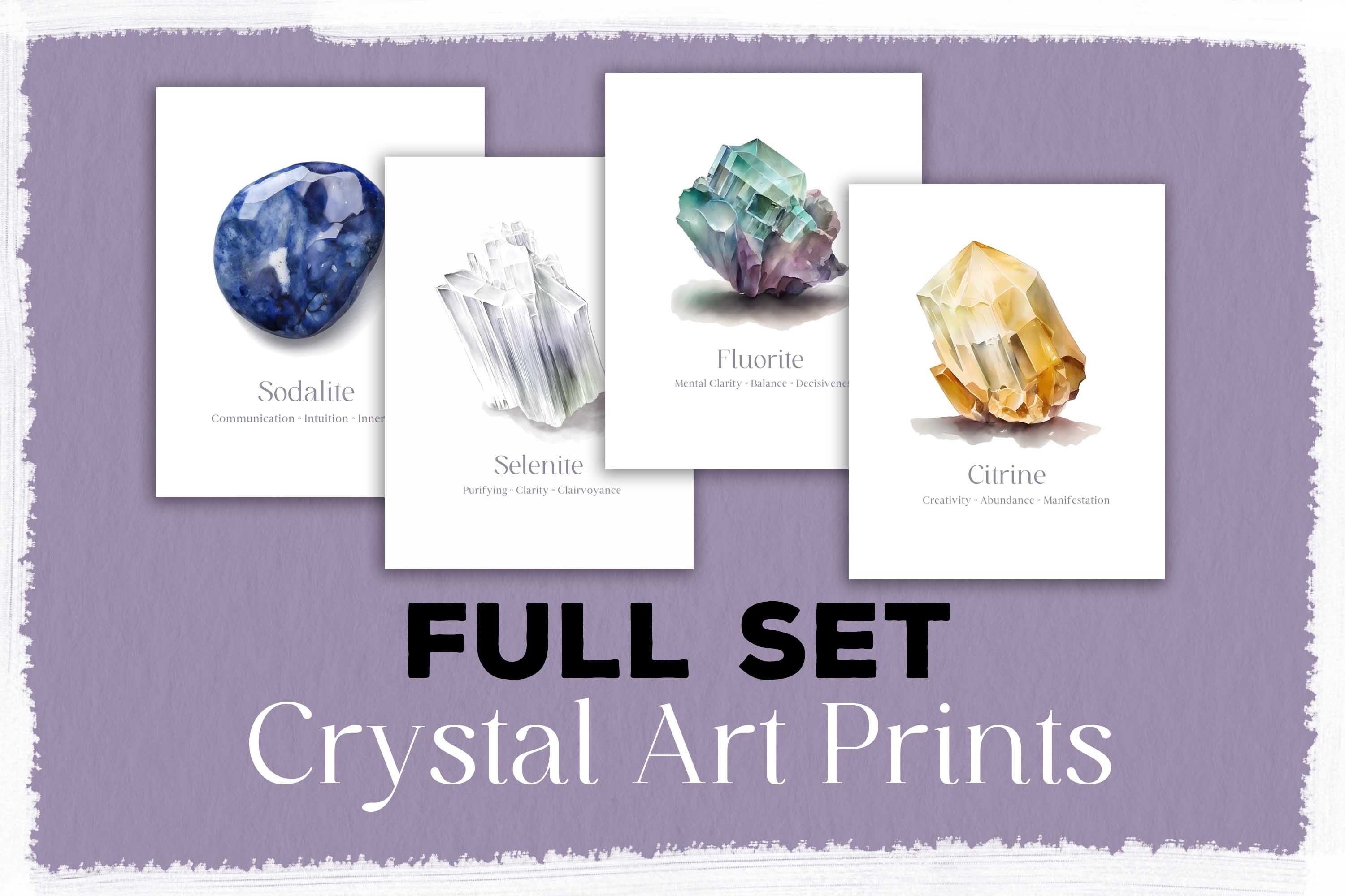 Crystal Wall Art Bundle FULL SET Crystal Info Cards Beautiful ...