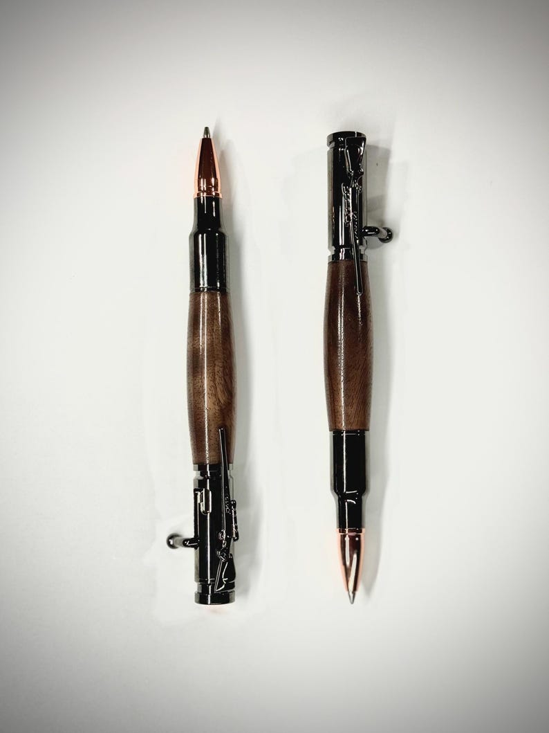 Handmade Walnut Pen and Pencil Bolt Action Pen Set - Etsy