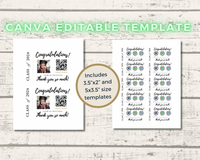 Customizable Graduation Party Invitation Inserts: Tip the Grad, Canva ...