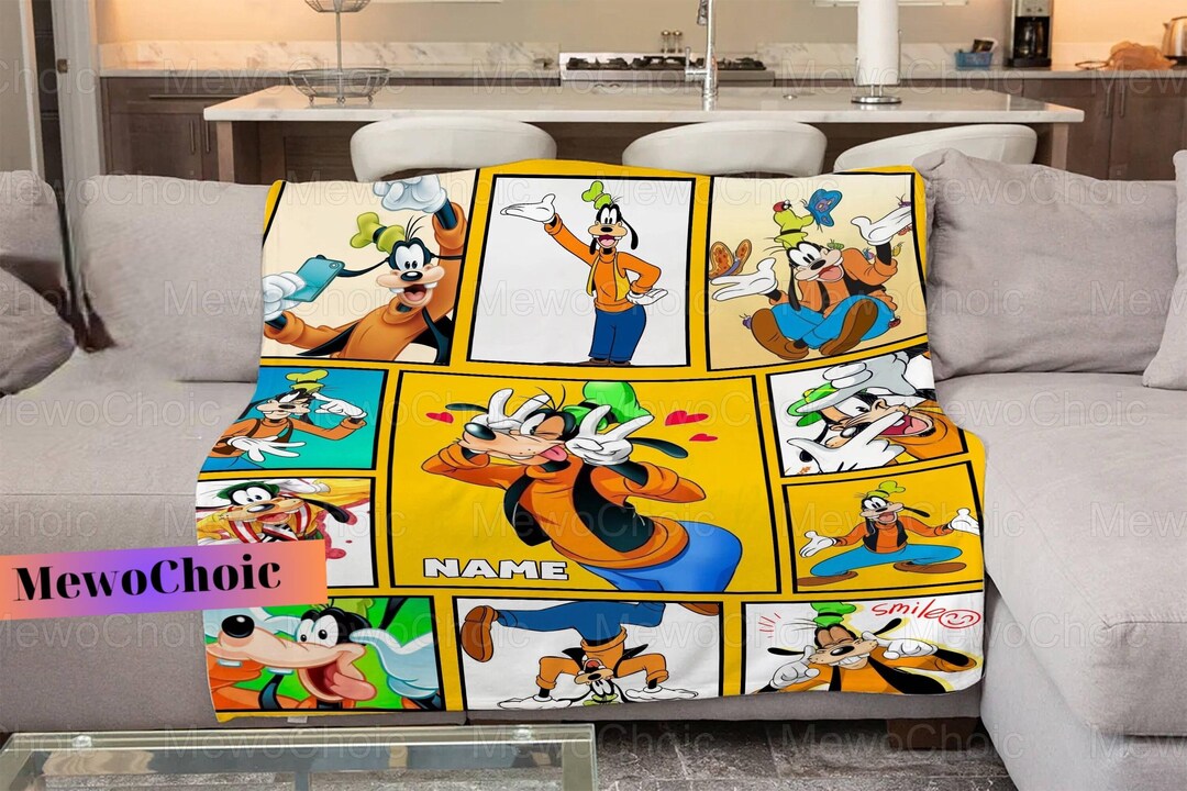 Disney Goofy Blanket, Goofy Fleece Blanket, Custom Name Goofy Throw ...