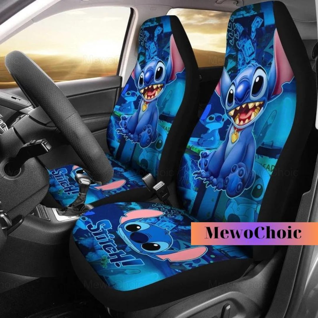 Stitch Car Seat Cover, Cute Stitch Car Decor, Disney Car Seat Covers ...