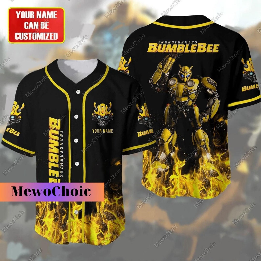 Bumblebee Robot Shirt, Bumblebee Baseball Jersey, Customized Men Shirt ...
