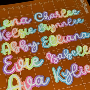Custom Waterproof Vinyl Name Stickers | Name Decal for Water Bottle ...