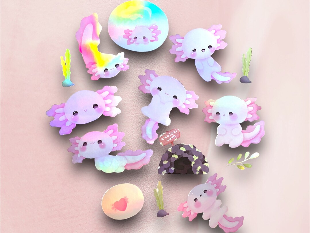 Axolotl Sticker Set of 13 - Etsy