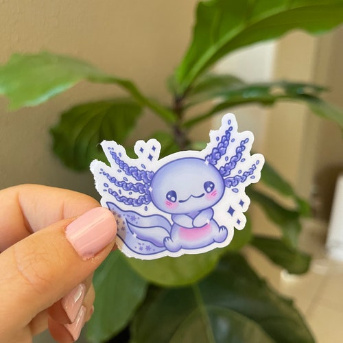 Axolotl Stickers Waterproof Glossy Waterproof Vinyl Sticker - Etsy