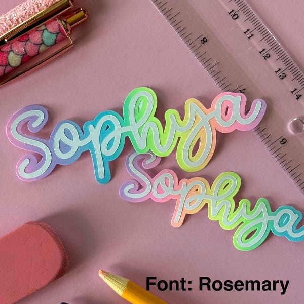 Layered Names Sticker - Etsy