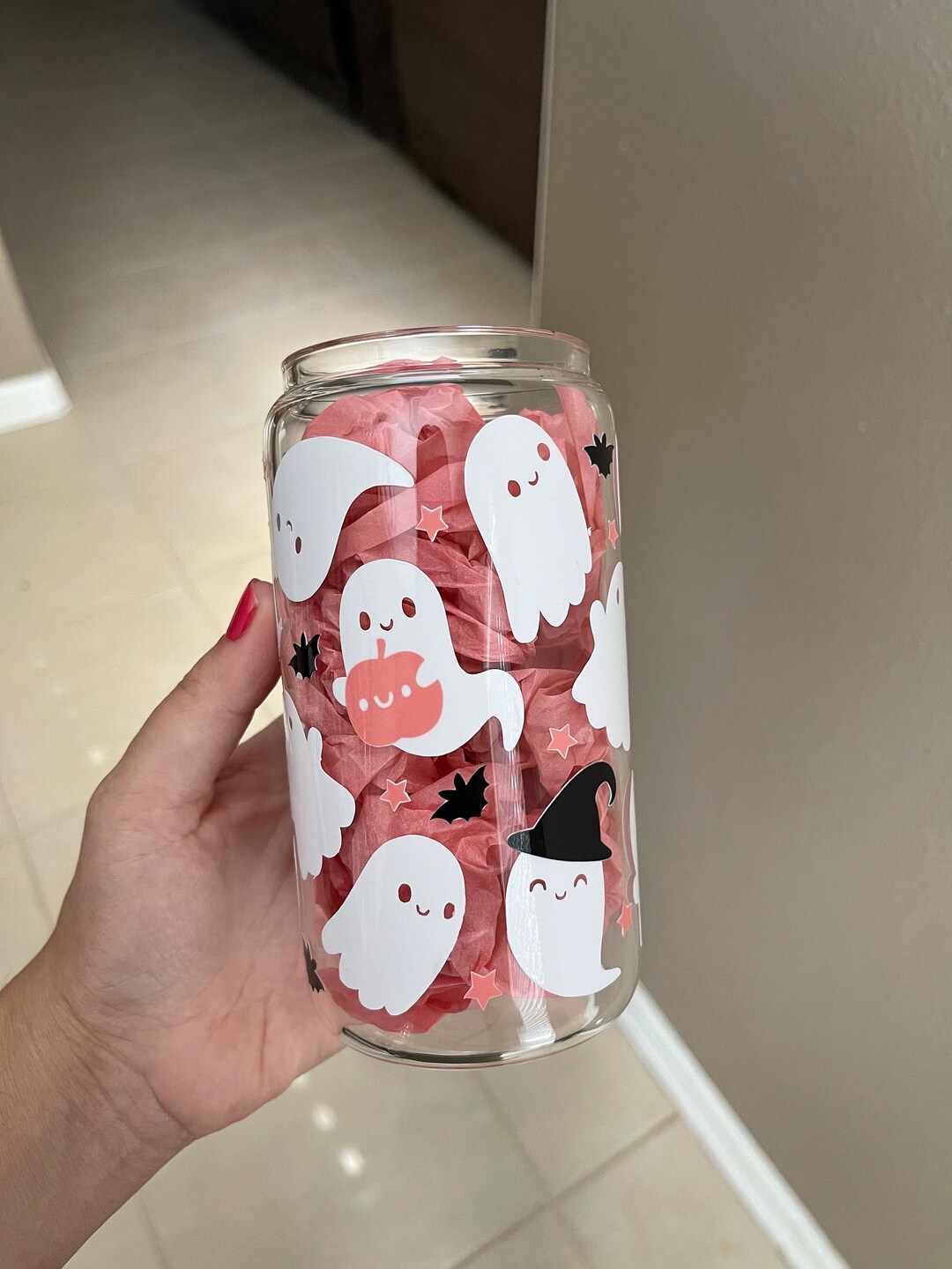 Happy Ghosts Cup | Kawaii Ghosts Glass | Modern Coffee Glass | Beer ...
